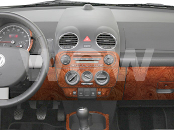 2006-2010 VW Beetle Hardtop Basic Dash Trim Kit, 31 Pcs