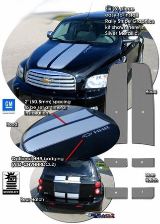 Chevrolet HHR Graphics, HHR Decals, HHR Rally Stripes Kit