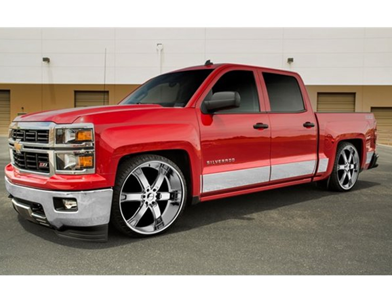 2007-2013 Chevrolet Silverado Dually 7.5" Stainless Rocker Panels