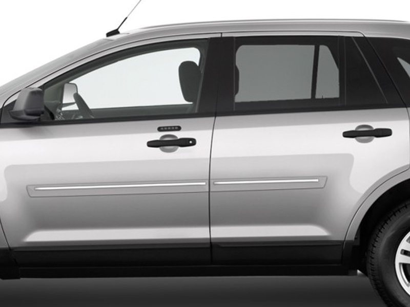 2007-2015 Lincoln MKX Painted Body Side Moldings w/ Chrome Line Insert