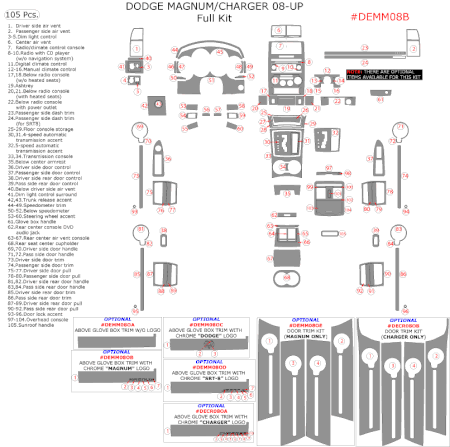 2008-2010 Dodge Charger Full Dash Kit, Auto Accessories