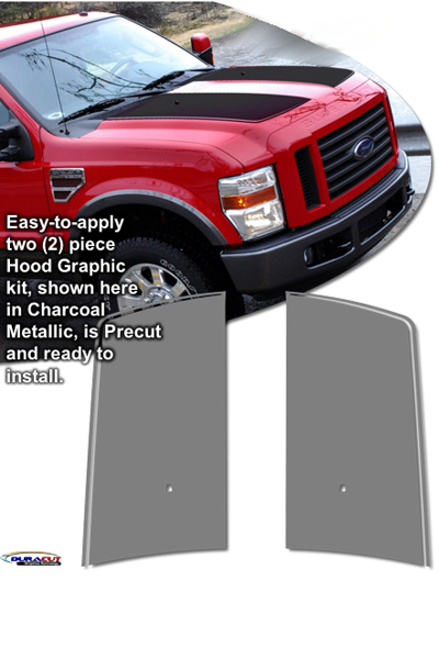 2008-2010 Hood Enhancement Graphic Kit Ford Super Duty Pickup ATD ...