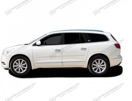 2008-2017Buick Enclave Painted Body Side Moldings w/ Chrome Insert