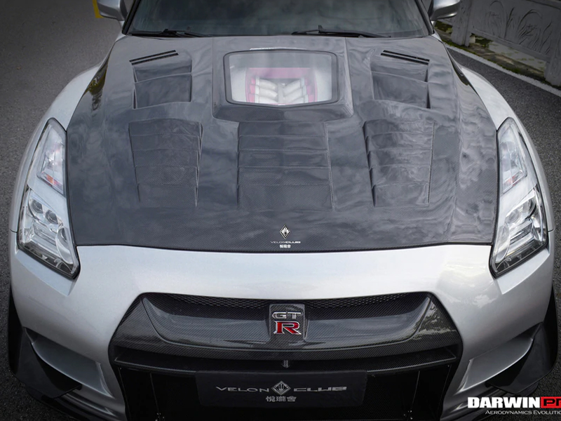 2008-2016 Nissan GTR R35 CBA DBA IMP Style Hood Darwin Pro