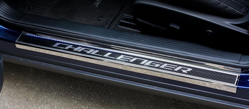 2008-2018 Dodge Challenger Carbon Fiber Door Sills w/ "Challenger ...