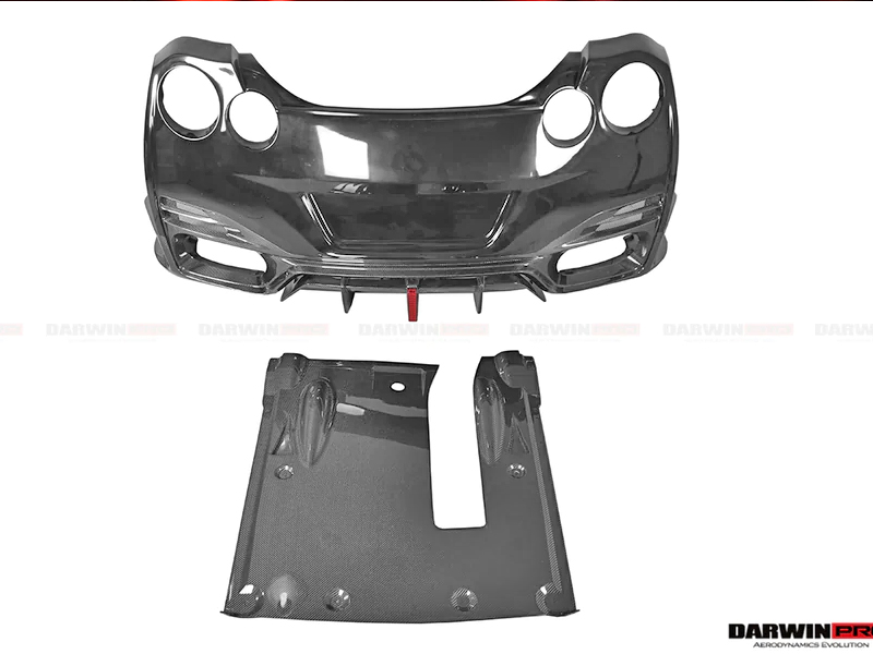 2008-2022 Nissan GTR R35 BKSSII Style Rear Bumper w/ Carbon Fiber Diffuser