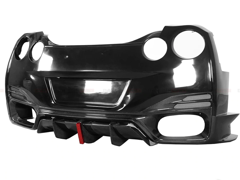 2008-2022 Nissan GTR R35 BKSSII Style Rear Bumper w/ Carbon Fiber Diffuser