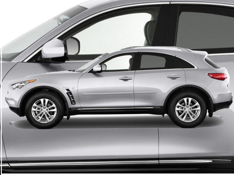 2009-2018 Infiniti FX35 FX50 Painted Body Side Moldings