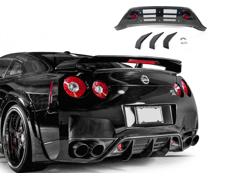 2009-2015 Nissan GT-R R35 V3R Carbon Fiber Rear Diffuser