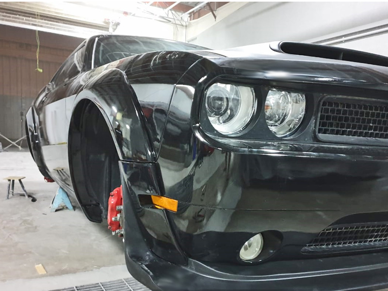 CHROME AND CARBON ® 2009-203 DODGE CHALLANGER DEMON STYLE WIDE BODY KIT ...