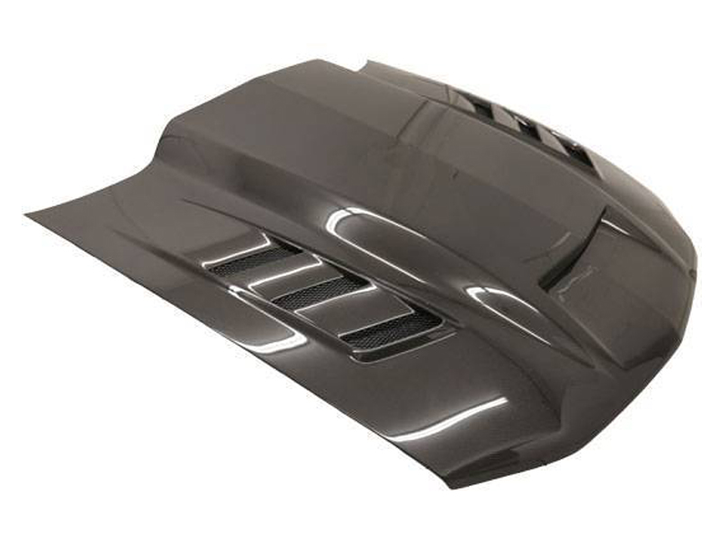 2010-2012 Ford Mustang Terminator Style Carbon Fiber Hood By VIS Racing.