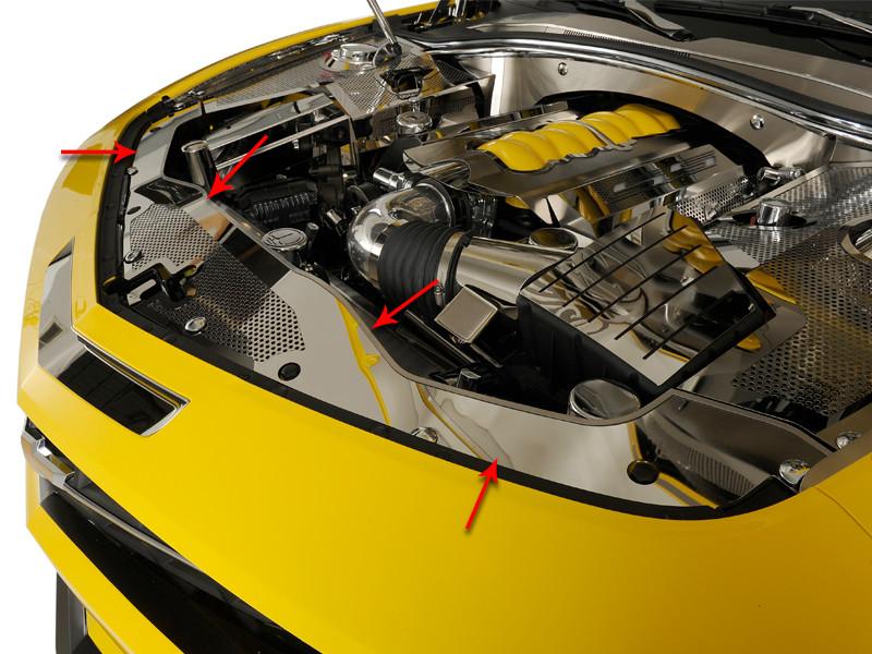 2010-2015 Camaro and ZL1 - Header Plate Perforated Full Size | Polished ...