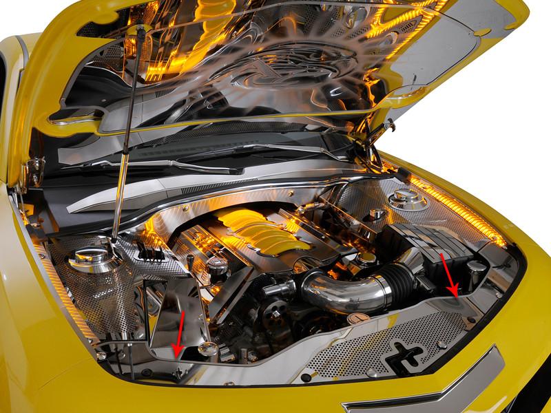 2010-2015 Camaro and ZL1 - Header Plate Perforated Full Size | Polished ...