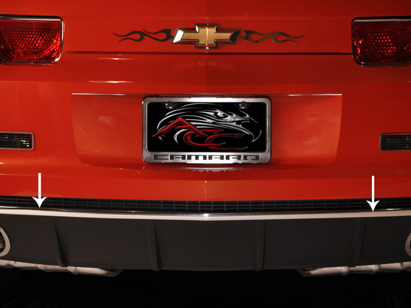 2010-2013 Chevrolet Camaro Rear Bumper Chrome Valance Trims CMRV404
