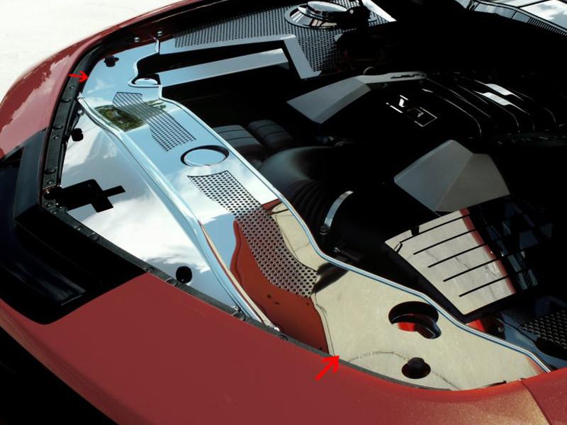 2010-2015 Camaro Radiator Trim w/Cap Covers Center Fill Polished ...