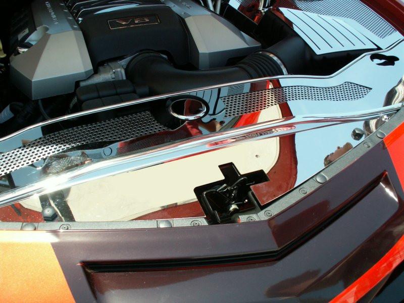 2010-2015 Camaro Radiator Trim w/Cap Covers Center Fill Polished ...