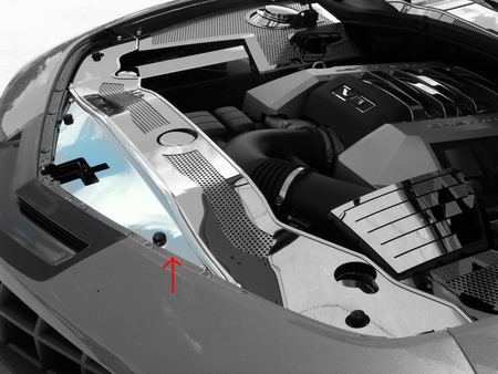 2010-2015 Camaro Front Header Plate Polished Stainless Steel