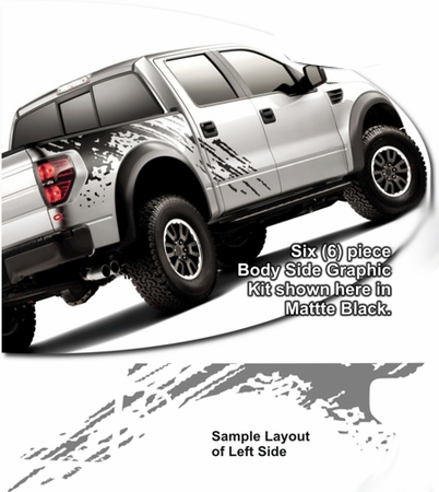 2010-2013 Ford F150 Raptor Body Side Graphics Kit
