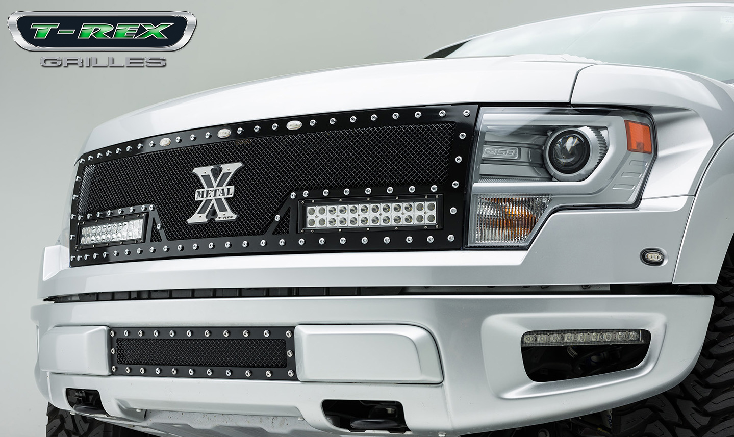 2010-2014 Ford F-150 SVT Raptor - Torch Series LED Light Grille - Black ...