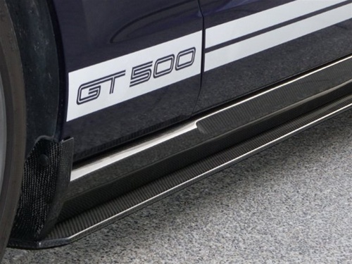 2010-2014 Ford Mustang V6 GT GT500 Carbon Fiber Rocker Panel Splitters ...