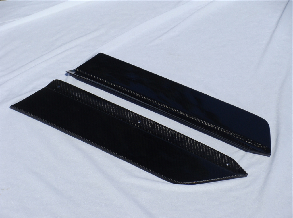 2010-2014 Mustang Carbon Fiber LG56 Rear Diffuser Splitters (V6/GT ...