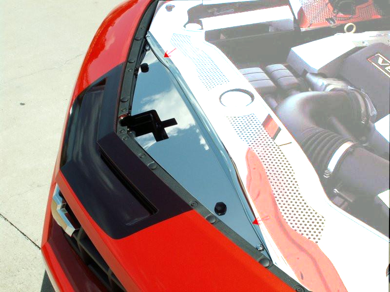2010-2015 CAMARO FRONT HEADER PLATE POLISHED STAINLESS STEEL