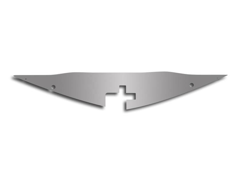 2010-2015 CAMARO FRONT HEADER PLATE POLISHED STAINLESS STEEL