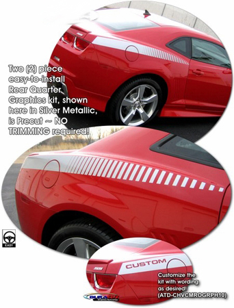 2010-2015 Chevrolet Camaro Rear Quarter Graphics Kit ATD-CHVCMROGRPH9