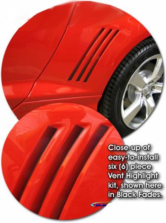 2010-2015 Chevrolet Camaro Side Vent Quarter Gills Decal Kit