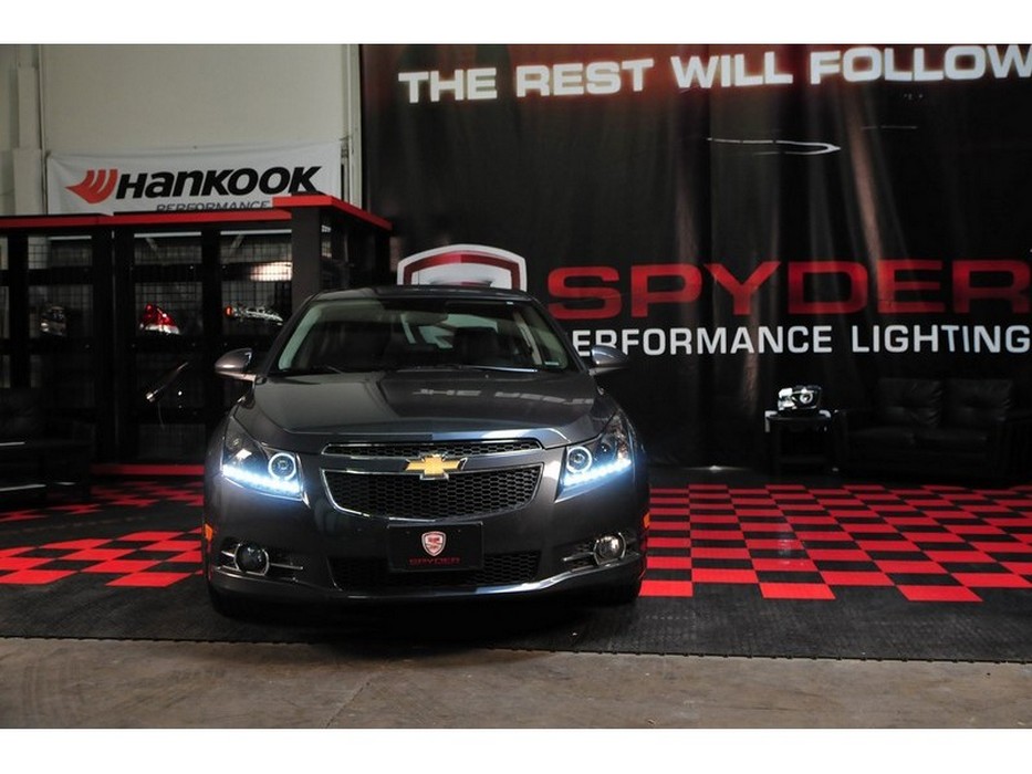2010-2015 Chevrolet Cruze Projector Smoked Headlights PRO-YD-CCRZ11-DRL-SM