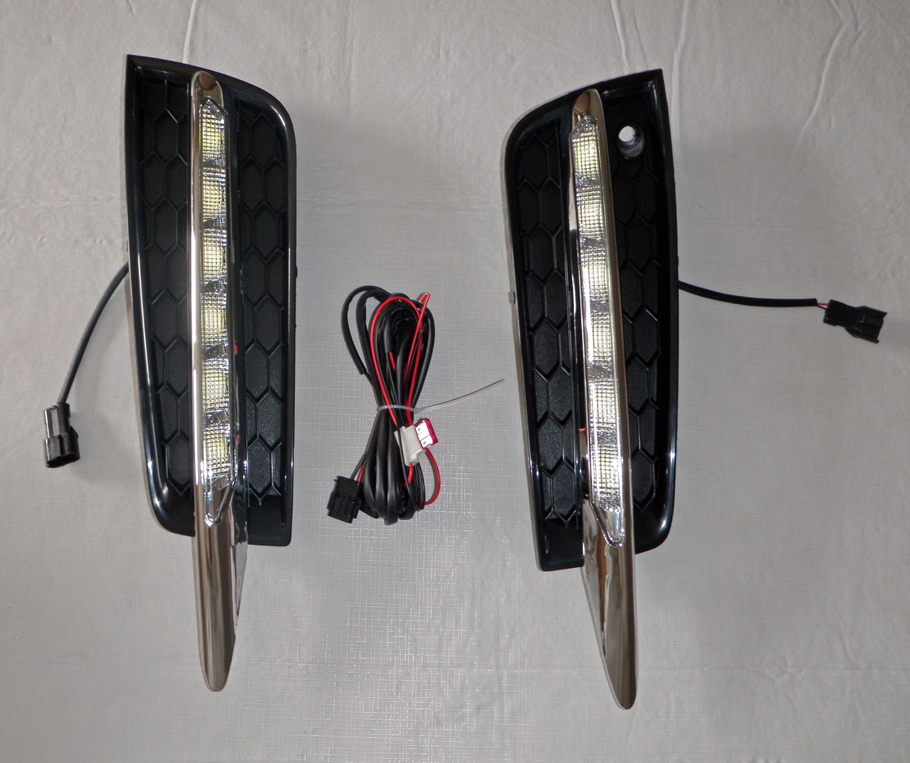 2010-2015 Chevy Cruze LED Long Chrome Fog Daytime Running Lights ...