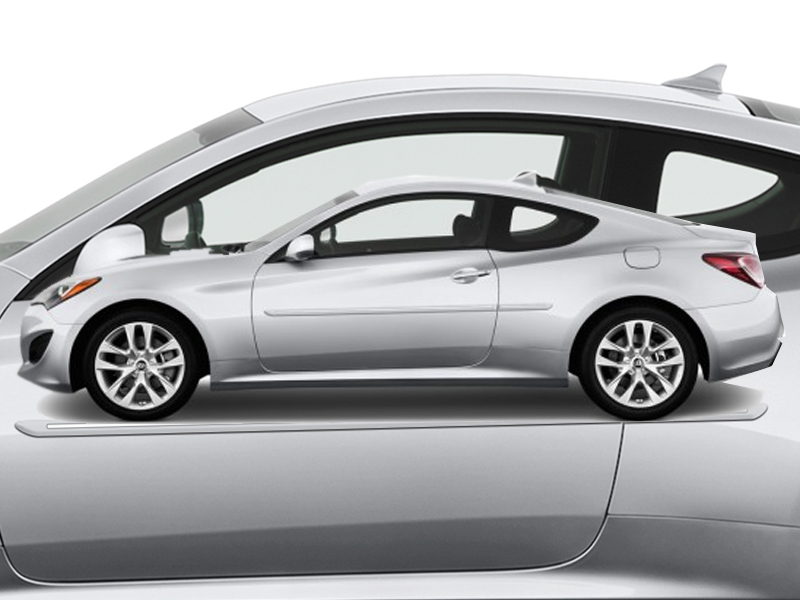 2010-2016 HYUNDAI GENESIS 2 DR CHROMELINE PAINTED BODY SIDE MOLDING