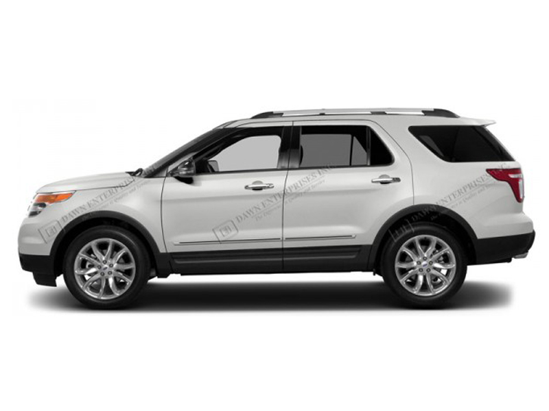 2011 - 2018 Ford Explorer Engraved Painted Moldings with a Color Insert