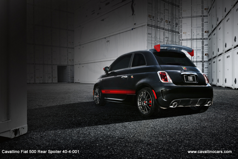 2012 Fiat 500 Spoiler, 2013 Fiat 500 Rear Wing, Cavallino Fiat 500