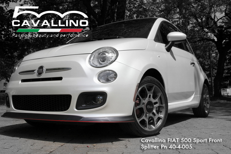 2012- 2019 Fiat 500Sport Front Lip Spoiler, ACS Cavallino Fiat 500
