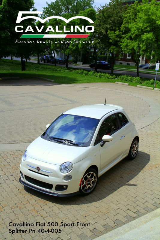 2012- 2019 Fiat 500Sport Front Lip Spoiler, ACS Cavallino Fiat 500