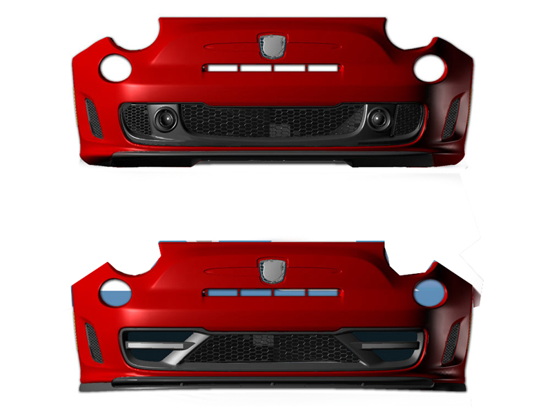 2012-2014 Fiat 500 Abarth Bumper Grill Insert