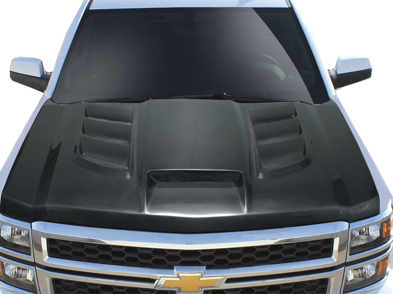 2014-2015 Chevrolet Silverado Carbon Creations Viper Styled Hood