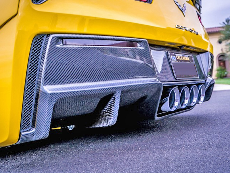 2014-2016 Corvette Carbon Fiber LG305-AC Rear Diffuser V2
