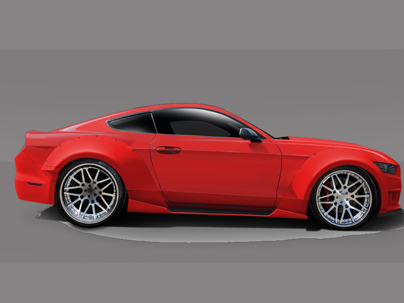 2015-2017 Ford Mustang Duraflex Grid Wide Body Kit - 8 Piece