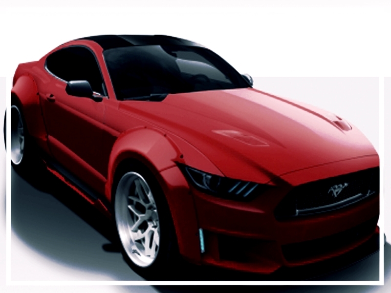 2015-2017 Ford Mustang Duraflex Grid Wide Body Kit - 8 Piece