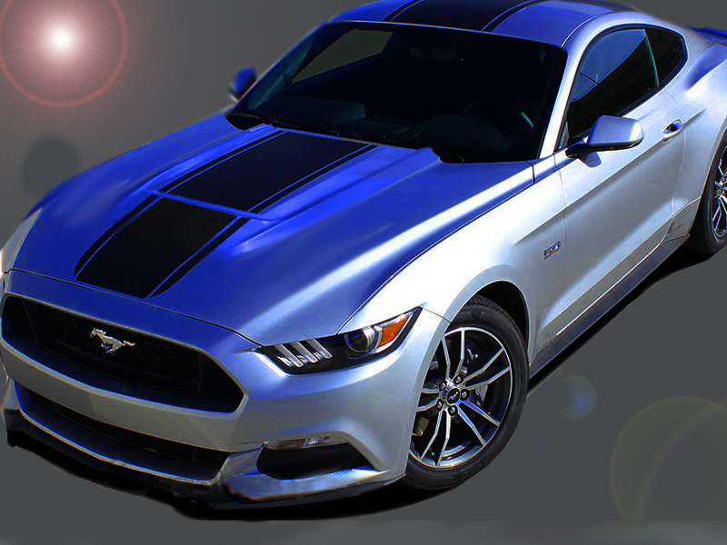 RKSport 18016000 Ford Mustang Heat Extractor Hood 2015-2017