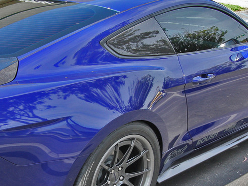 2015 2020 Mustang Carbon Fiber Side Window Louvers (flat)
