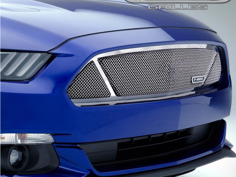 2015-2017 Mustang GT Formed Mesh Grille Polished Stainless Steel 54529