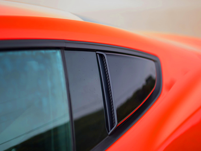 2015-2020 Mustang ROUSH Quarter Window Scoops (Black) 421881