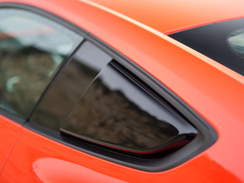 2015-2020 Mustang ROUSH Quarter Window Scoops (Black) 421881