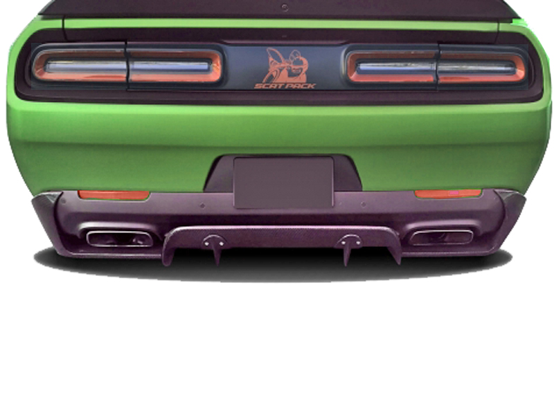 2015-2021 Dodge Challenger Carbon Creations Circuit Rear Diffuser - 3 Piece