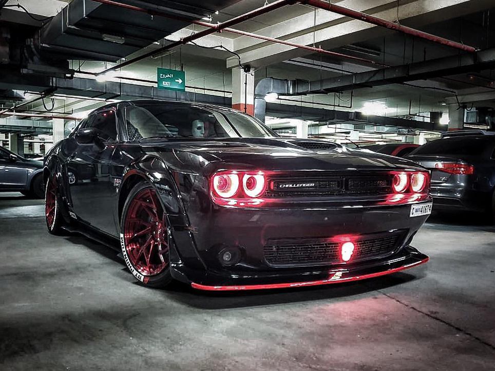 2015-2022 Challenger Demon Style Widebody Body Kit w/ Front Air Dam, 15 Pcs