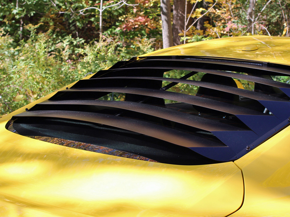 2015-2023 Mustang Coupe Rear Window Louvers Aluminum Willpak 10617
