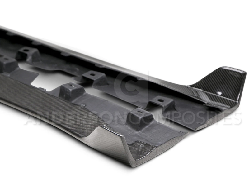 Carbon fiber rocker panel splitters for 2015 - 2020 Ford AC-SS15MU350